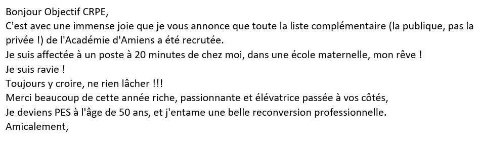 Témoignages | Objectif CRPE